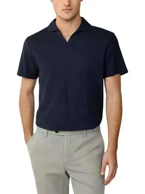 HACKETT LONDON Honeycomb-texture Jonny-collar Polo Shirt - Blue