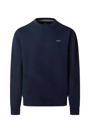 HACKETT LONDON Crewneck Sweatshirt With Logo Patch - Blue