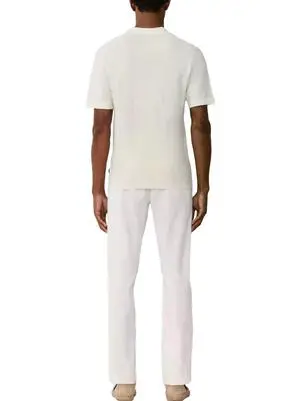 HACKETT LONDON Short-sleeve Knitted Cotton Polo Shirt - Neutrals