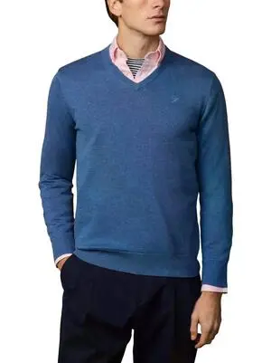 HACKETT LONDON V-neck Sweater - Blue