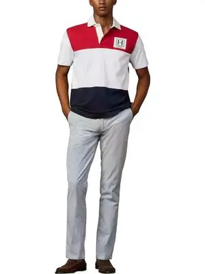 HACKETT LONDON Colour-blocked Polo Shirt - Red