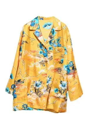 Gucci Floral Print Silk Twill Shirt - Multi-color
