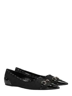 Gucci Point-toe Studded Loafers - Black