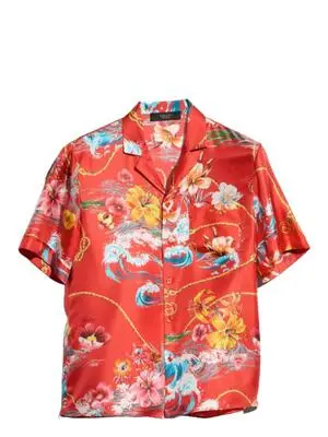 Gucci Printed Silk Twill Bowling Shirt - Multicolor