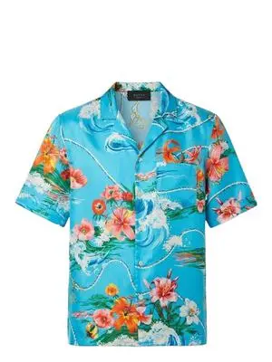 Gucci Printed Silk Twill Bowling Shirt - Multicolor