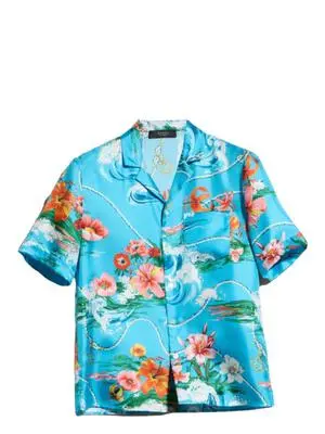 Gucci Printed Silk Twill Bowling Shirt - Multicolor