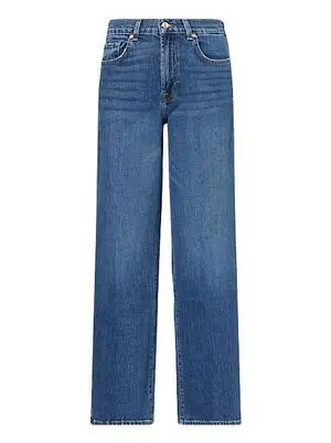 7 For All Mankind 7 For All Mankind Stovepipe Straight-Leg Denim Jeans Seaside