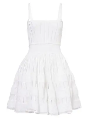 ALAÏA Alaia Fitted Waist Bandeau Stretch-Woven Mini Dress