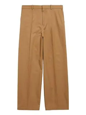 Balenciaga Wide Leg Chino Trousers - Camel