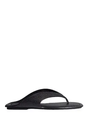 Gucci Thong Sandals With Interlocking G Detail - Black