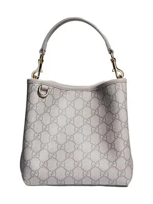 Gucci Gg Emblem Small Bucket Bag - Grey