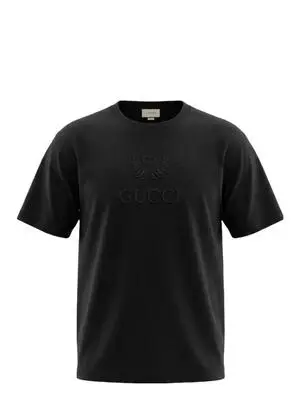 Gucci Cotton Jersey T-shirt With Embroidery - Black