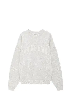 ANINE BING Leopard Print Logo Sweatshirt - White