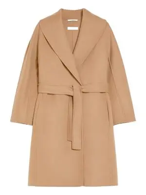 Max Mara Belted Wrap Coat - Camel