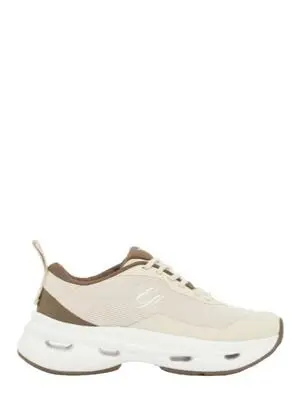 Emporio Armani Technical Knit Lace-up Sneakers - Beige