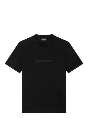 EMPORIO ARMANI Emporio Armani Logo Embossed Crewneck T-Shirt