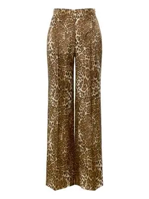 Max Mara Mstromana Pattern-printed Trousers - Brown