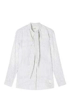 EMPORIO ARMANI Emporio Armani Striped Tie-Neck Shirt