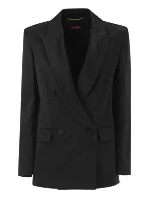 Max Mara Max Mara Double-Breasted Suit Jacket Black