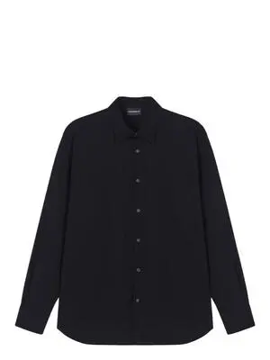 Emporio Armani Buttoned Long-sleeve Shirt - Black