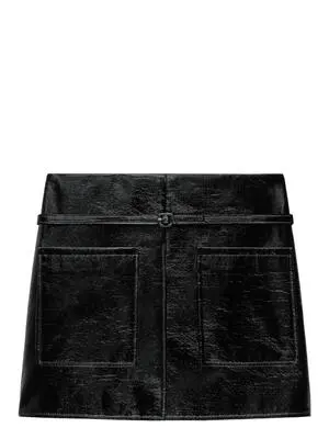 COURREGES Flap-pocket Mini Skirt - Black