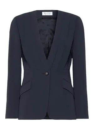 Max Mara Long Sleeve Tailored Jacket - Midnight Blue