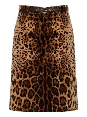 Max Mara Max Mara Studio Flared Printed Velvet Mini Skirt No
