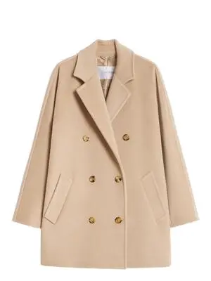 Max Mara Rebus Double-breasted Coat - Sand-colored