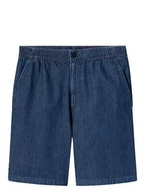 A.p.c. Denim Shorts With Elastic Waist - Blue