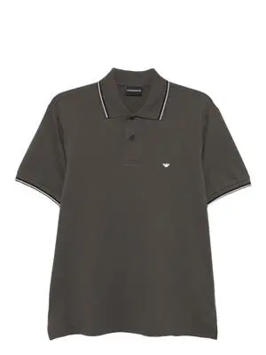 Emporio Armani Buttoned Polo Shirt - Grey