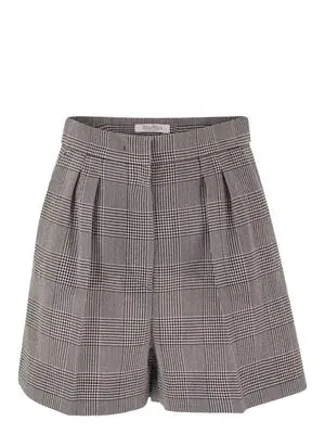 Max Mara Prince Of Wales Tailored Shorts - Gray