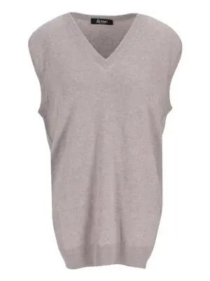 Lela Rose Sleeveless V-neck Knitwear - Gray