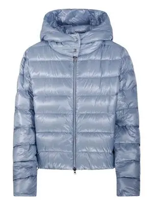 Herno Hooded Quilted Jacket - Blue