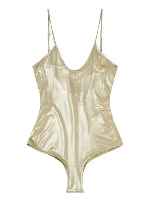 DIESEL® Shiny Jersey Bodysuit - Beige