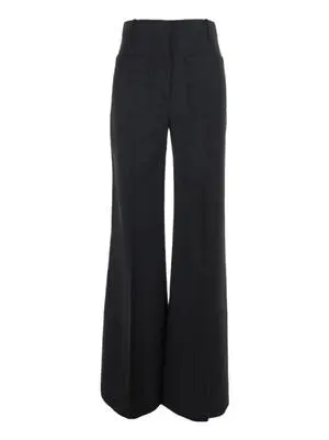 Victoria Beckham Alina Patch Pocket Flare Pants - Black