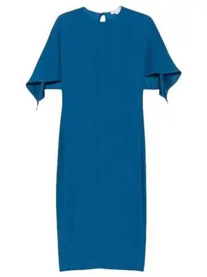 Stella McCartney Round Neck Dress With Asymmetrical Sleeves - Blue