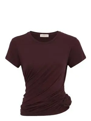 Magda Butrym Magda Butrym Cotton Ruched Top Black