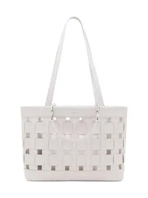 Emporio Armani Woven Tote Bag With Pouch - Grey