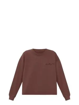 MAISON MARGIELA Raw Edge Logo Sweatshirt - Red