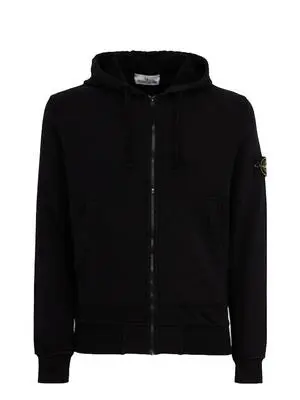 STONE ISLAND Stone Island Logo Cotton Zip Hoodie