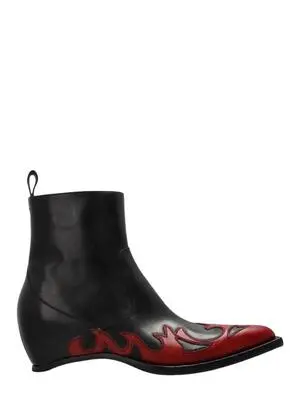 MAISON MARGIELA Western Flame Ankle Boots - Black