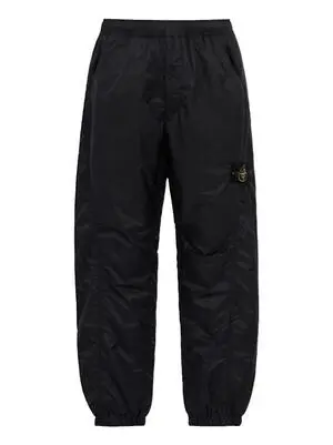 Stone Island Logo Nylon Loose Pants - Black