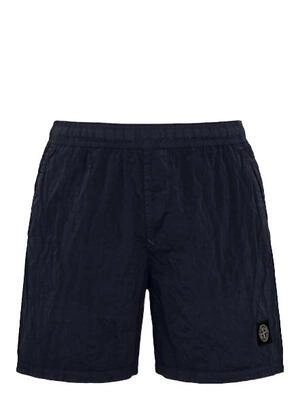 Stone Island Logo Nylon Shorts - Black