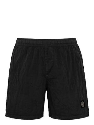 Stone Island Stone Island Logo Nylon Shorts Black