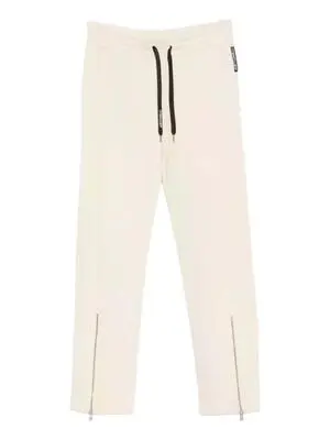 Just Cavalli Beige Track Pants With Drawstring And Zip Details - Neutrals
