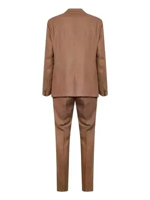 HEVO Single-breasted Notched-lapels Suit - Brown