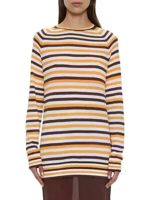 Christopher Esber Monument Stripe-knit Long Dress - White