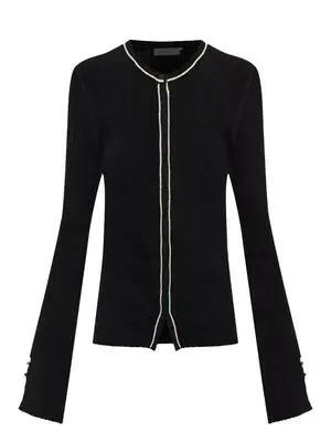 BY MALENE BIRGER Benny Ribbed-knit Cardigan - Black