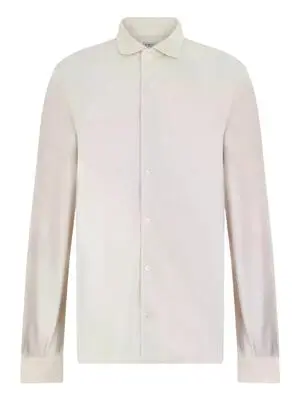 Fedeli Long-sleeve Button-up Shirt - Neutrals