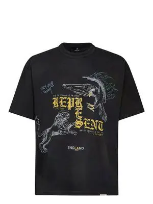 REPRESENT Enemy Graphic-print Cotton T-shirt - Black